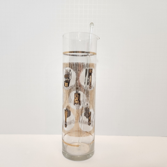 unbranded vintage | Dining | Vtg Mcm Glass Martini Pitcher And Stirrer ...